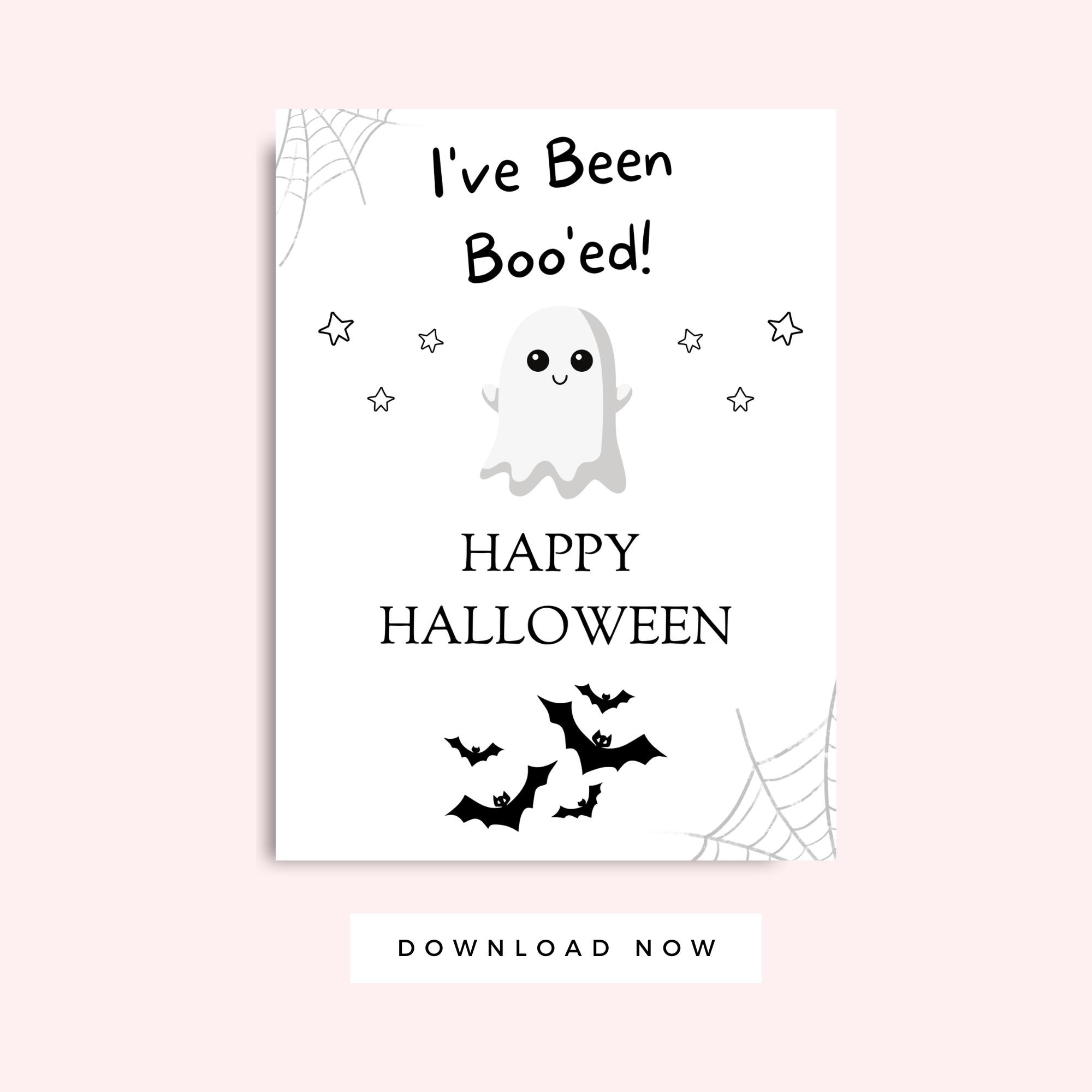 Work You've Been Booed Printable Letter, Halloween Boo Basket ...