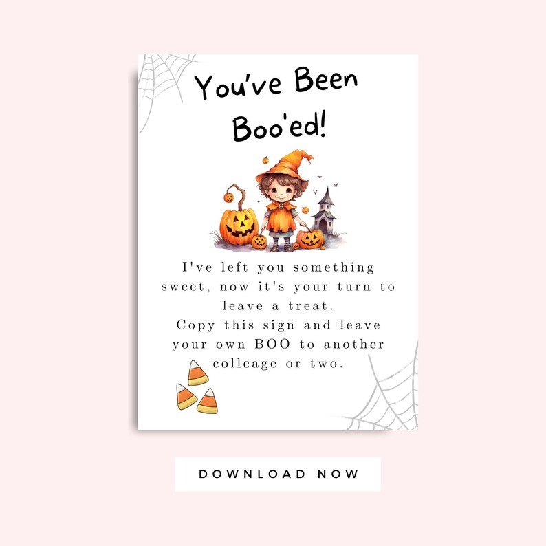Work You've Been Booed Printable Letter, Halloween Boo Basket ...