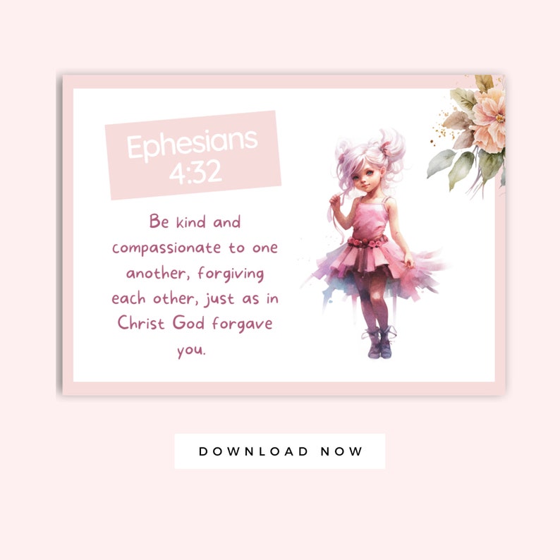 Printable Bible Verse Cards for Girls, Ballet Dance Wall Art, Scripture ...