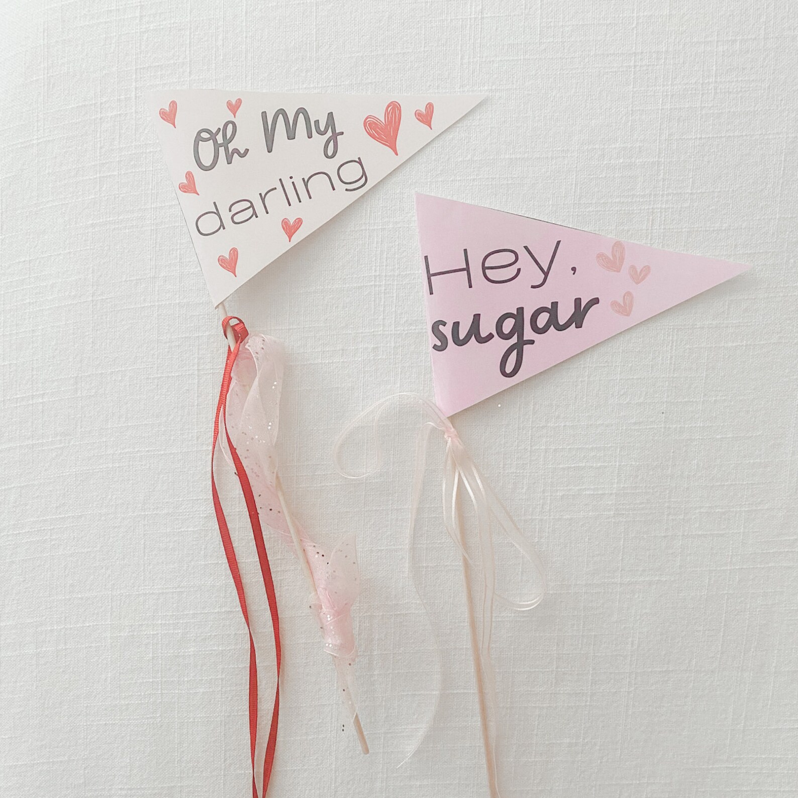 Valentine's Day Pennant Printables, Valentine Photo Props Instant ...
