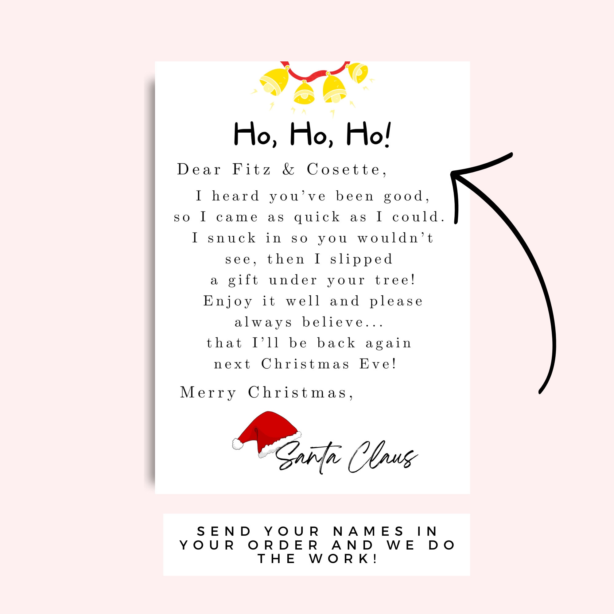 Santa Letter for Kids Printable, Printable Card From Santa for Kids on ...
