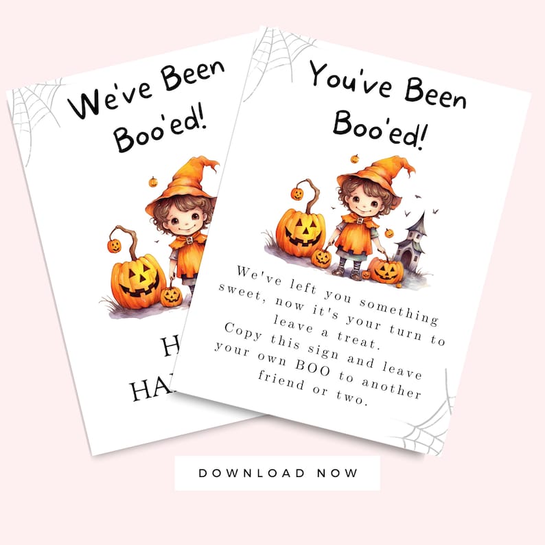 Halloween Boo Basket Printable Letters You've Been Booed - Etsy