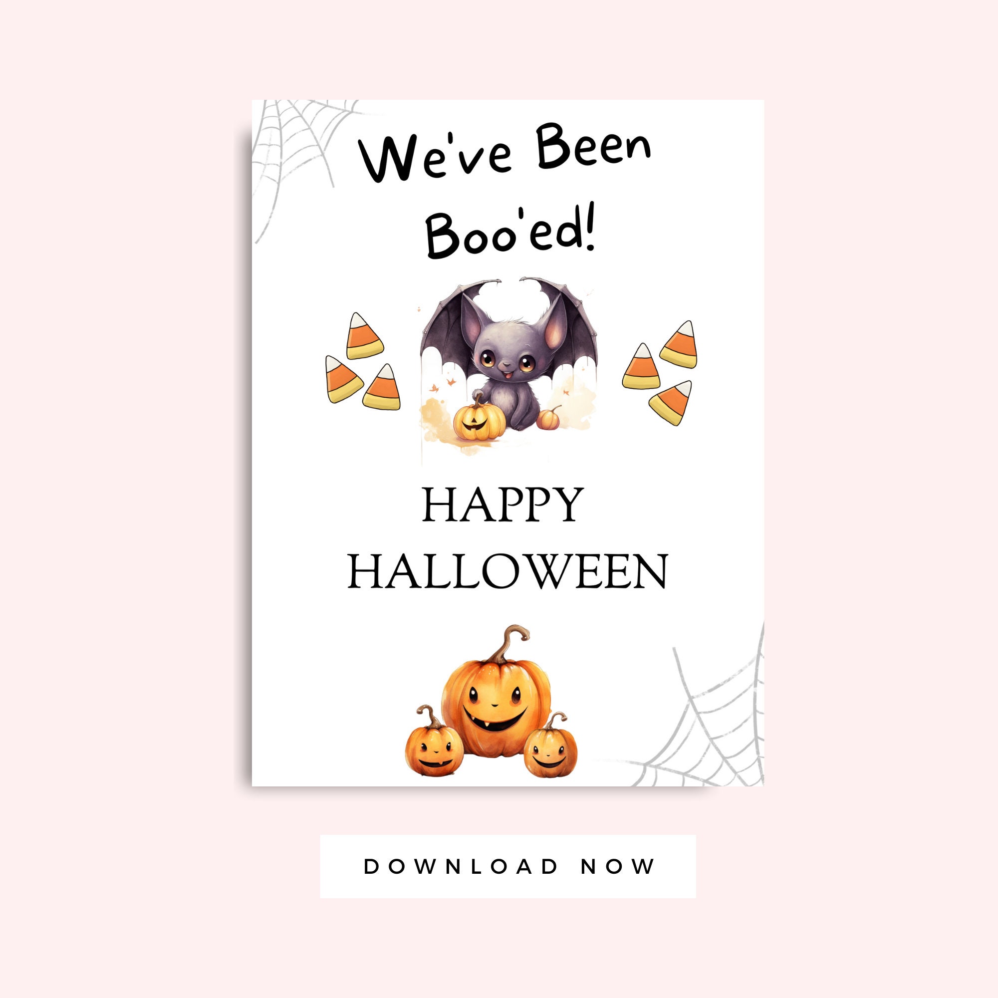 You've Been Booed Printable Letter Bat Card, Halloween Boo Basket ...