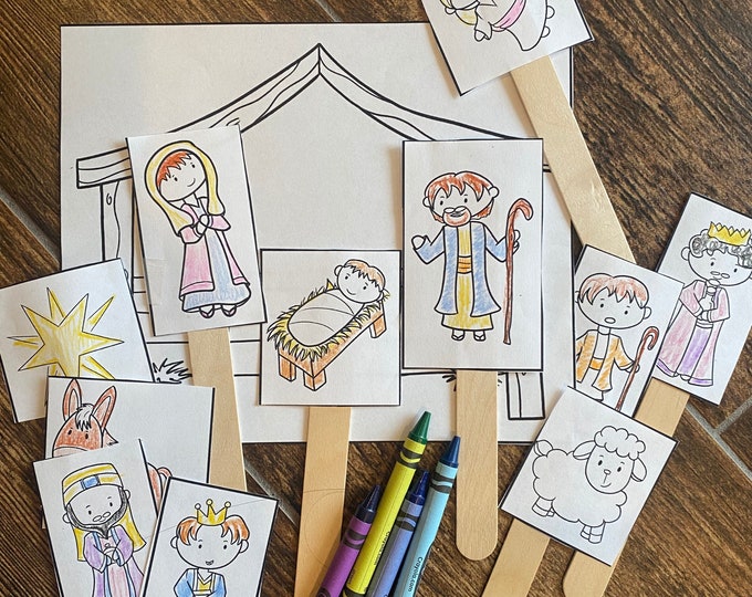Christmas Nativity Story Flip Book for Kids Activity Pages Sunday ...