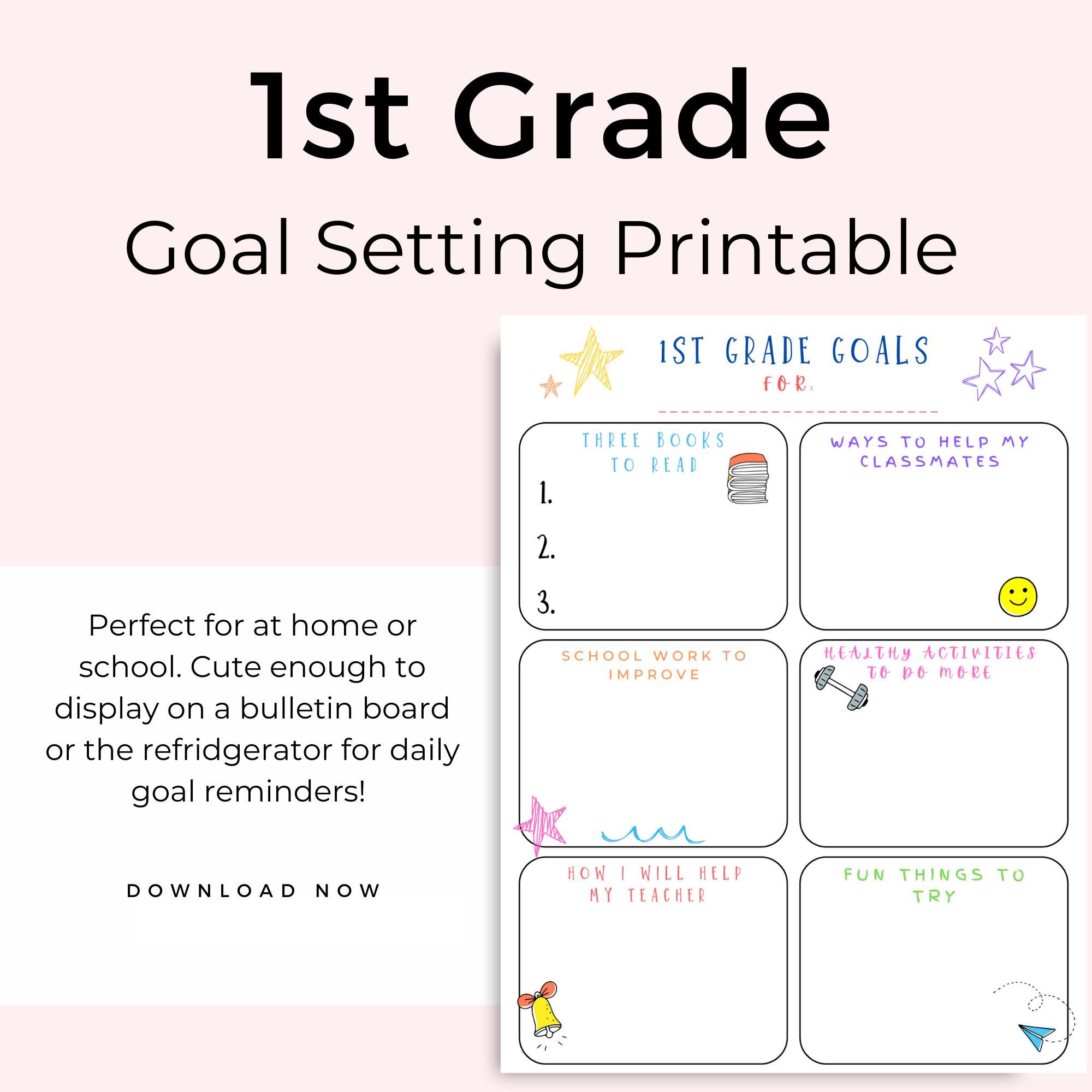 Back to School 1st Grade Printable Bundle, 1st Day of First Grade ...