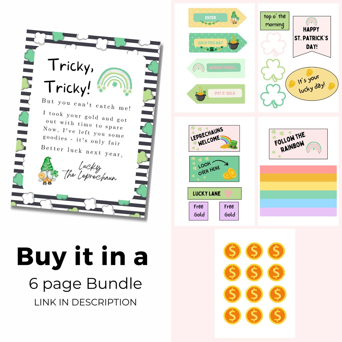 Leprechaun Printable Letter for Kids, Saint Patrick's Day Kid Activity ...