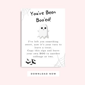 Work You've Been Booed Printable Letter, Halloween Boo Basket ...