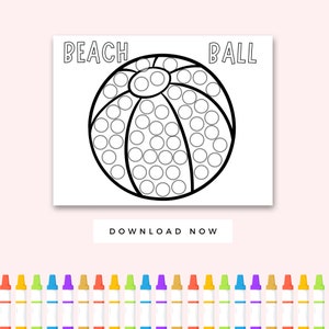 Summer Dot Marker Activity, Do a Dot Printables for Kids, Preschool ...