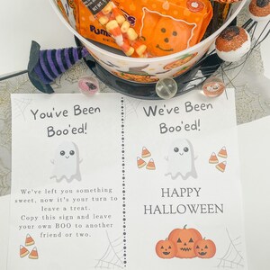 You've Been Booed Printable Letter, Halloween Boo Basket, Ghost Card ...
