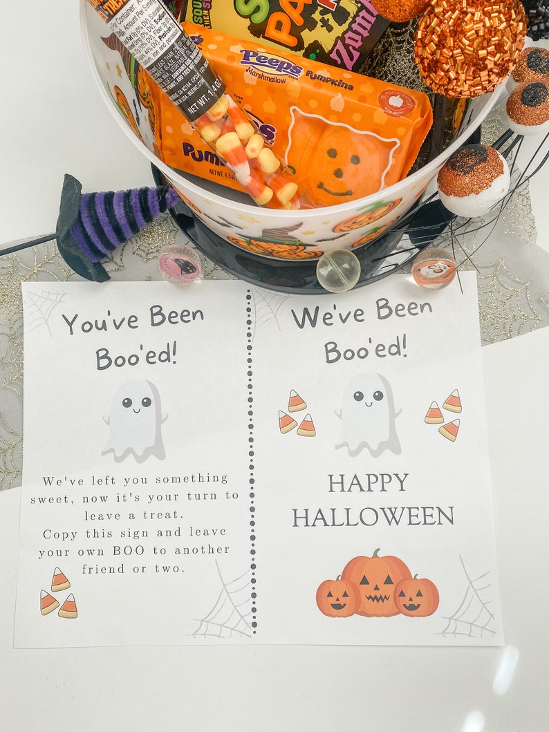 You've Been Booed Printable Letter, Halloween Boo Basket, Ghost Card ...