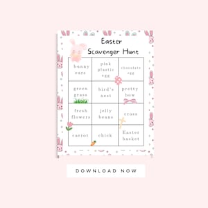 Printable Easter Scavenger Hunt for Kids, Easter Preschool Activity ...