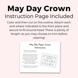 May Day Printable Crown Craft for Kids, Happy May Day Activity, Spring ...