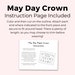 May Day Printable Crown Craft for Kids, Happy May Day Activity, Spring ...