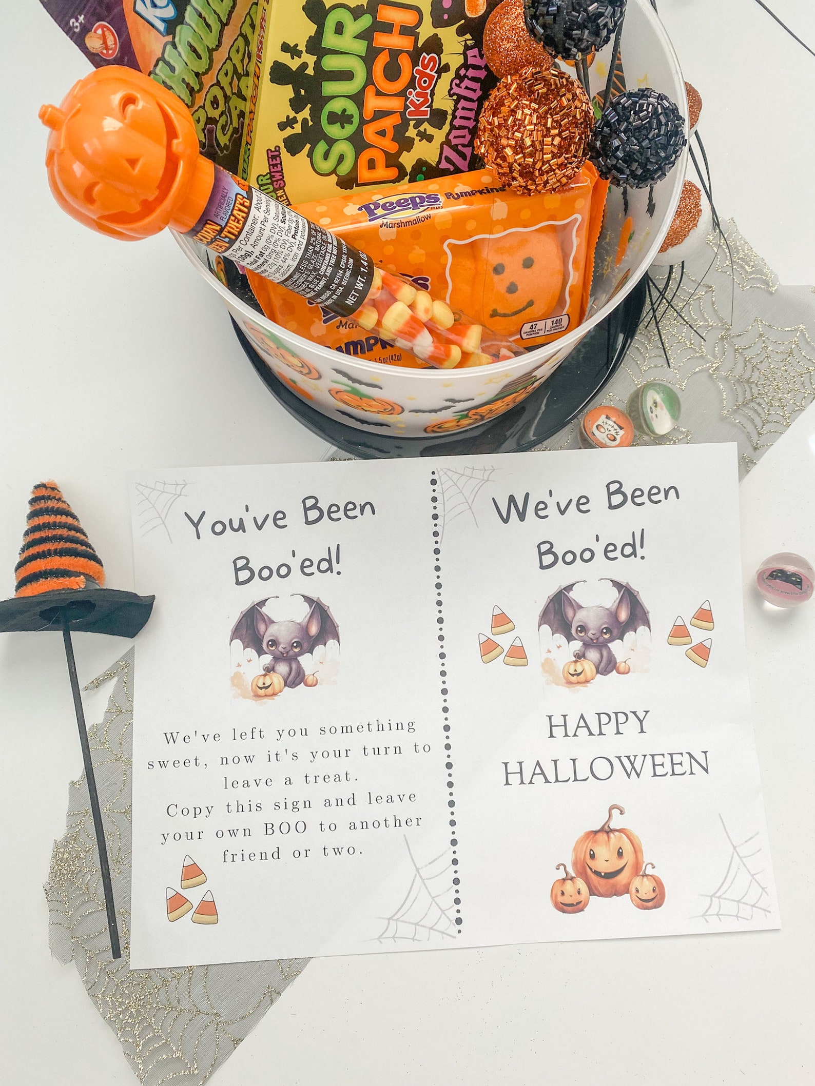 You've Been Booed Printable Letter Bat Card, Halloween Boo Basket ...