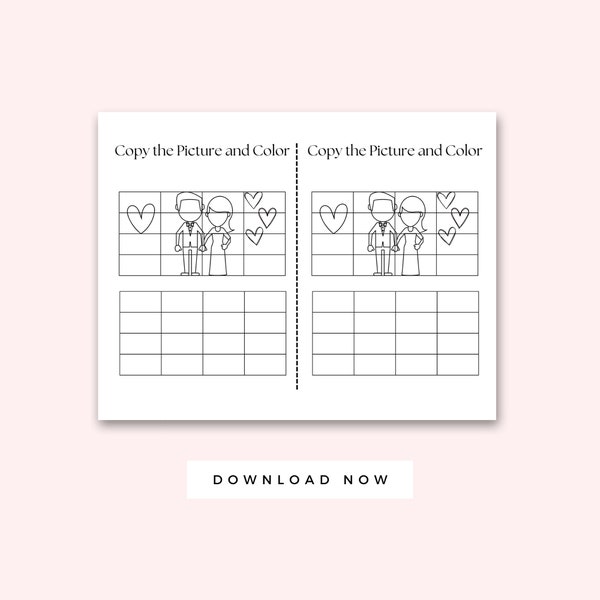 Bride and Groom Coloring Pages - Etsy