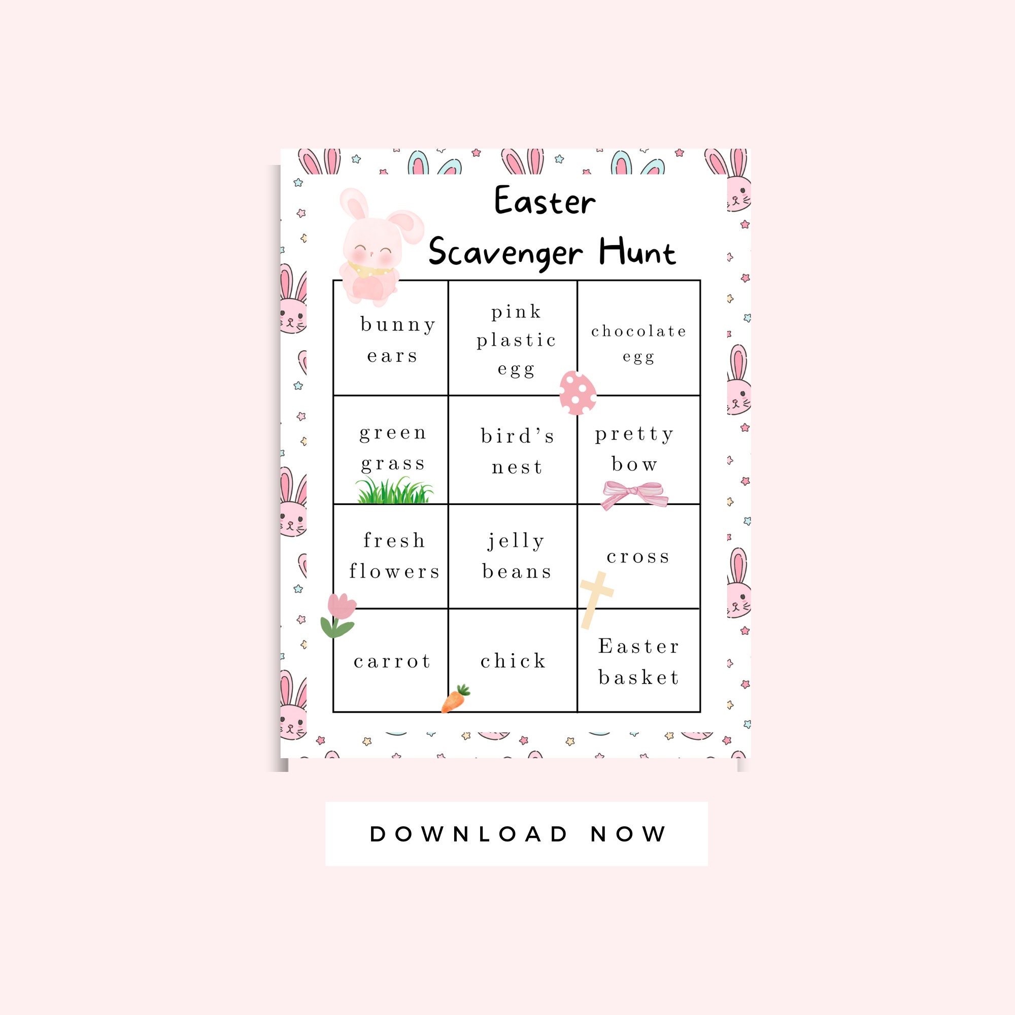 Printable Easter Bunny Letter for Kids, Easter Scavenger Hunt Kid ...