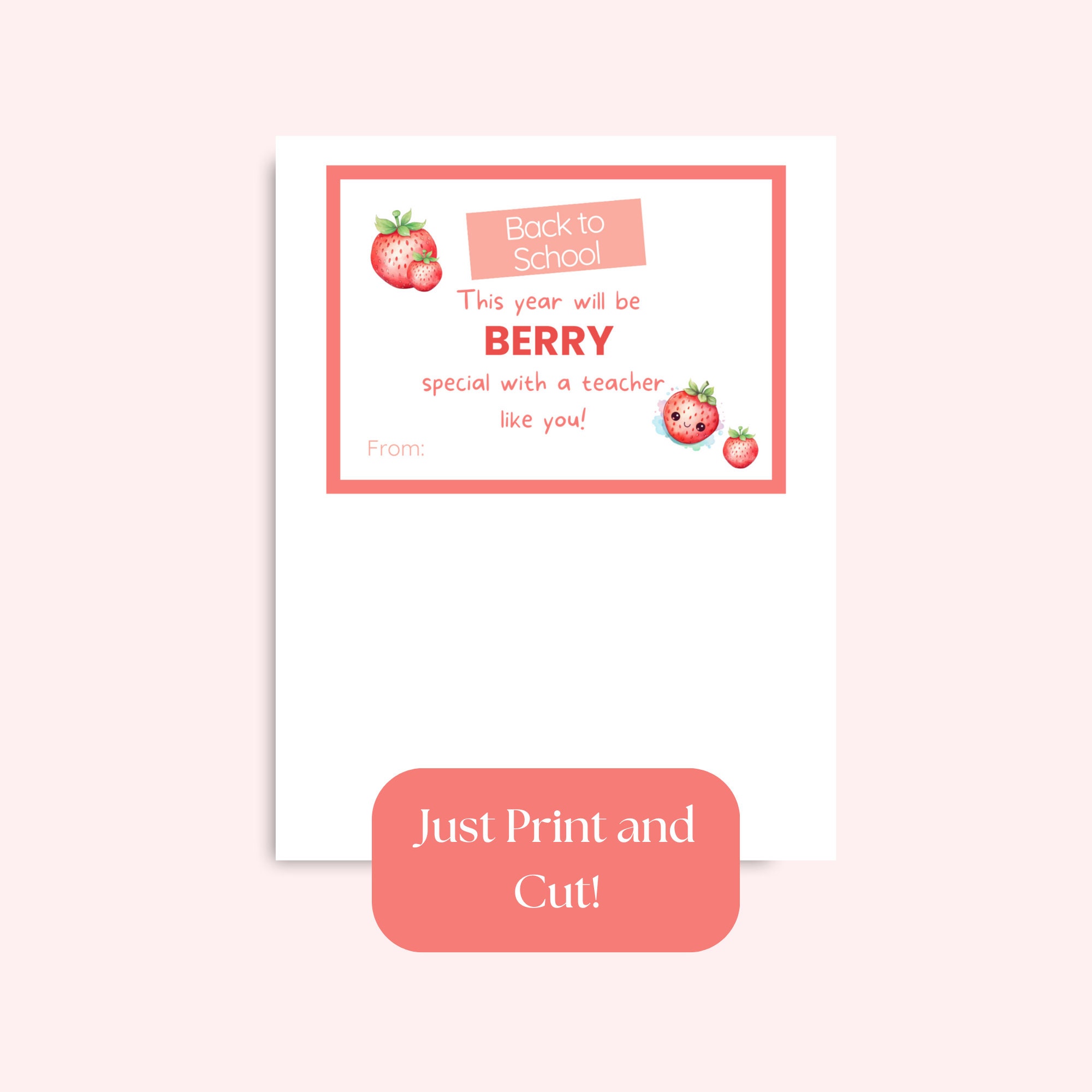 Printable Back to School Card for Teacher, Back to School Notes for ...