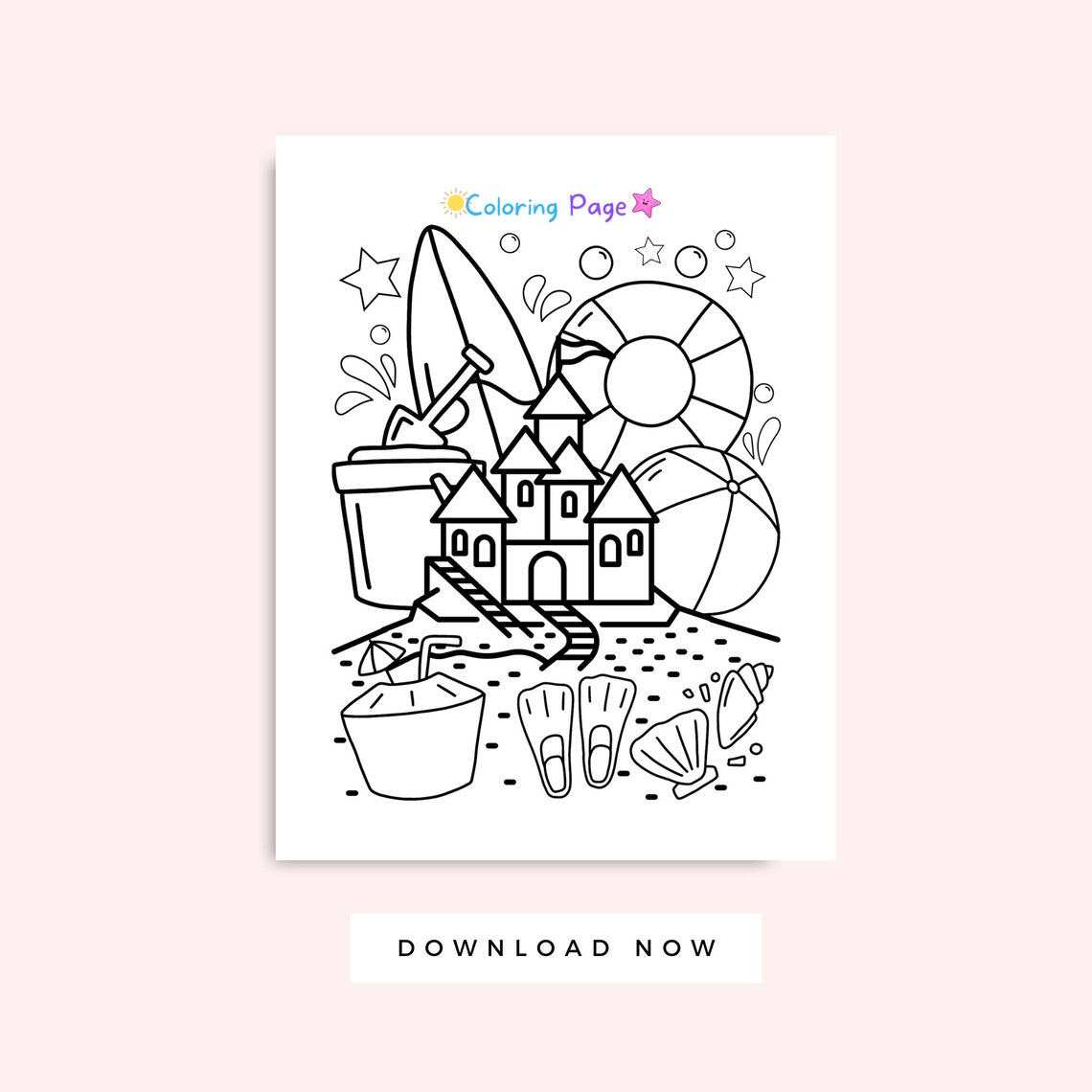 Summer Coloring Pages for Kids, Preschool Summer Printable Activities ...