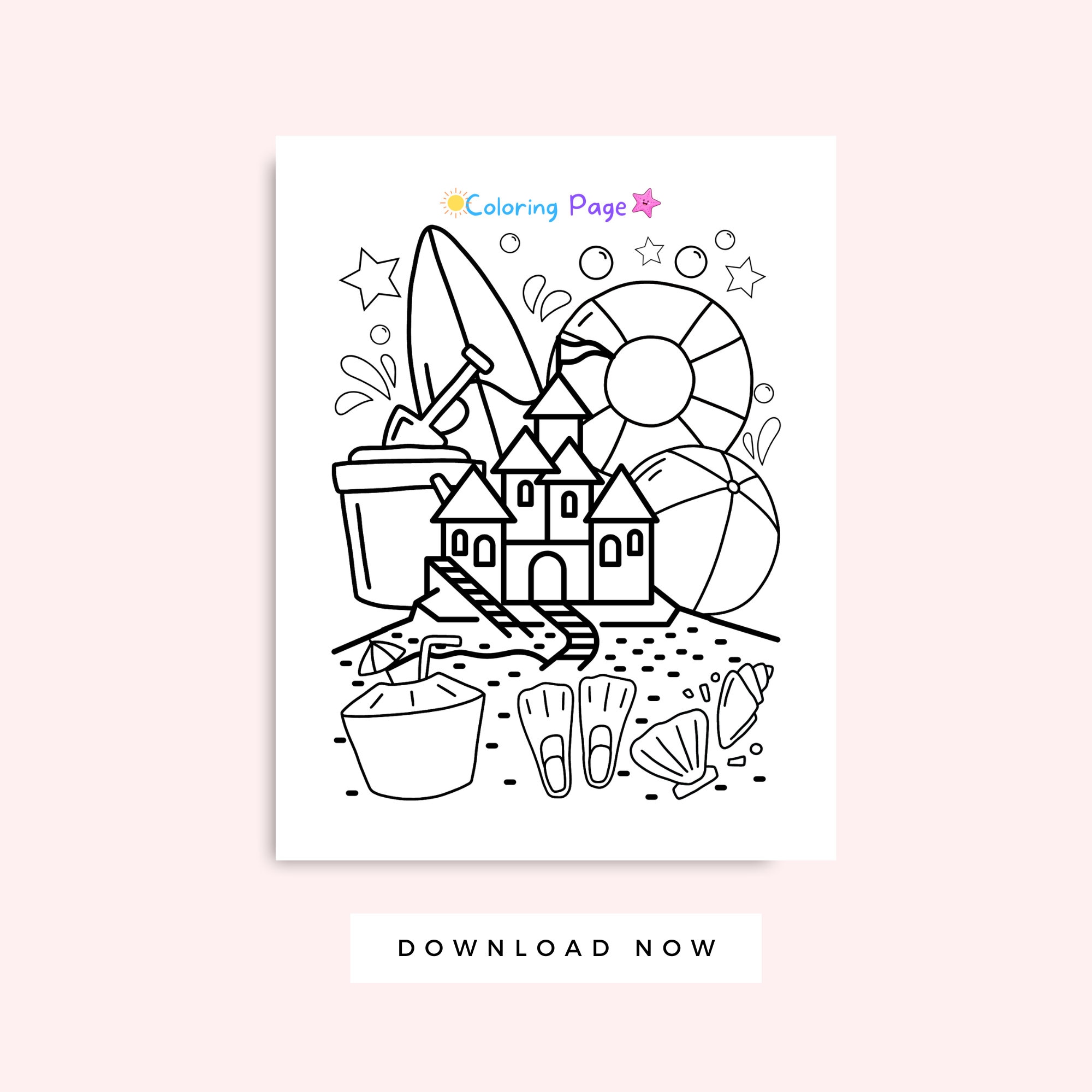 Summer Coloring Pages for Kids, Preschool Summer Printable Activities ...