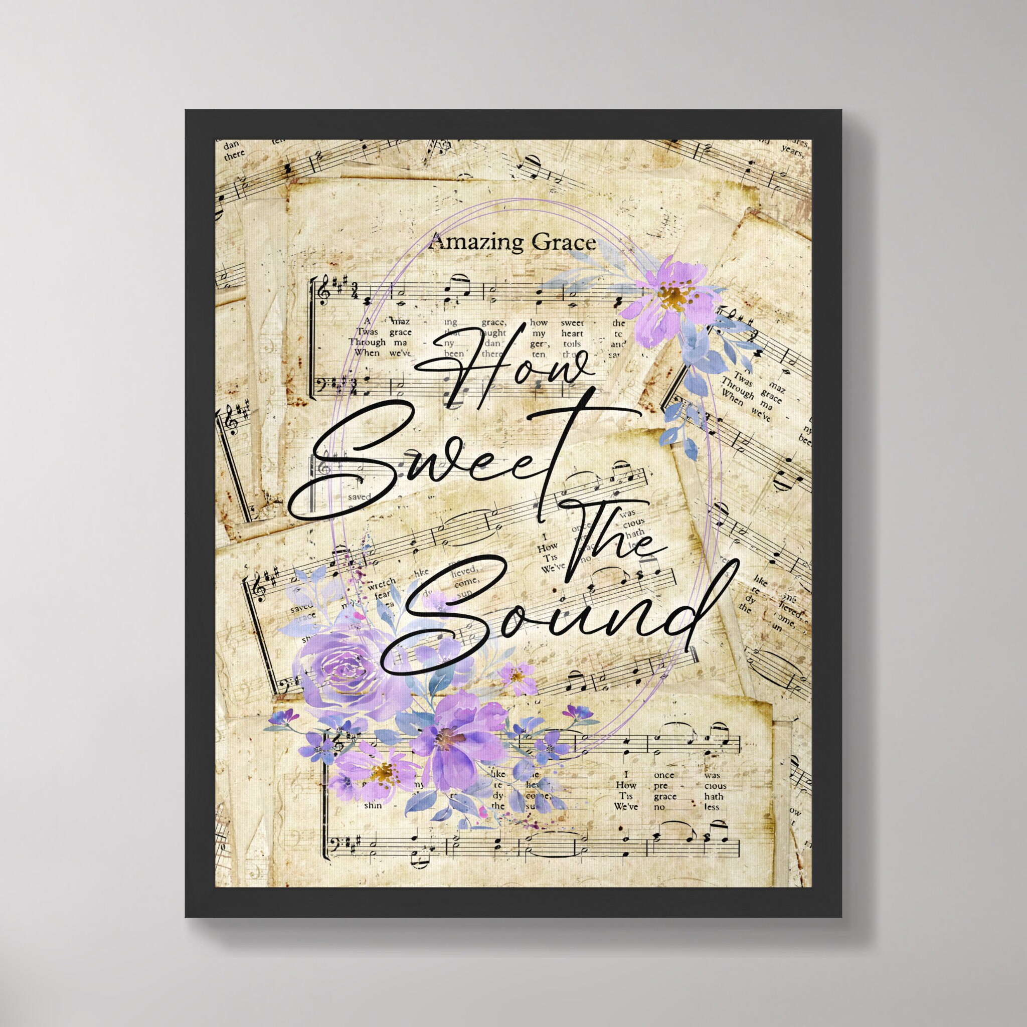 Wall Art Set of 6 Prints Amazing Grace Decor Christian Wall - Etsy