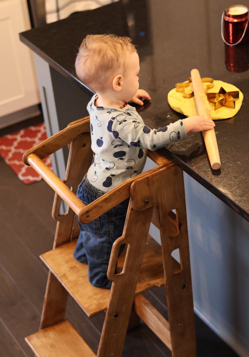 Adjustable Height Helper Tower Foldable Kitchen Tower Learning Tower ...