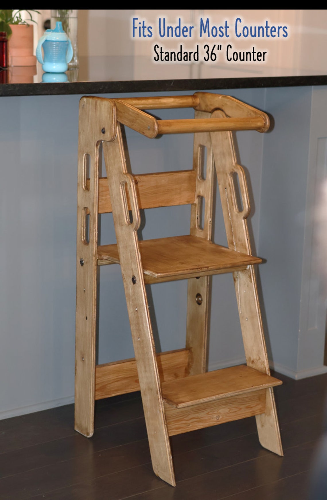 Adjustable Height Helper Tower Foldable Kitchen Tower Learning Tower ...