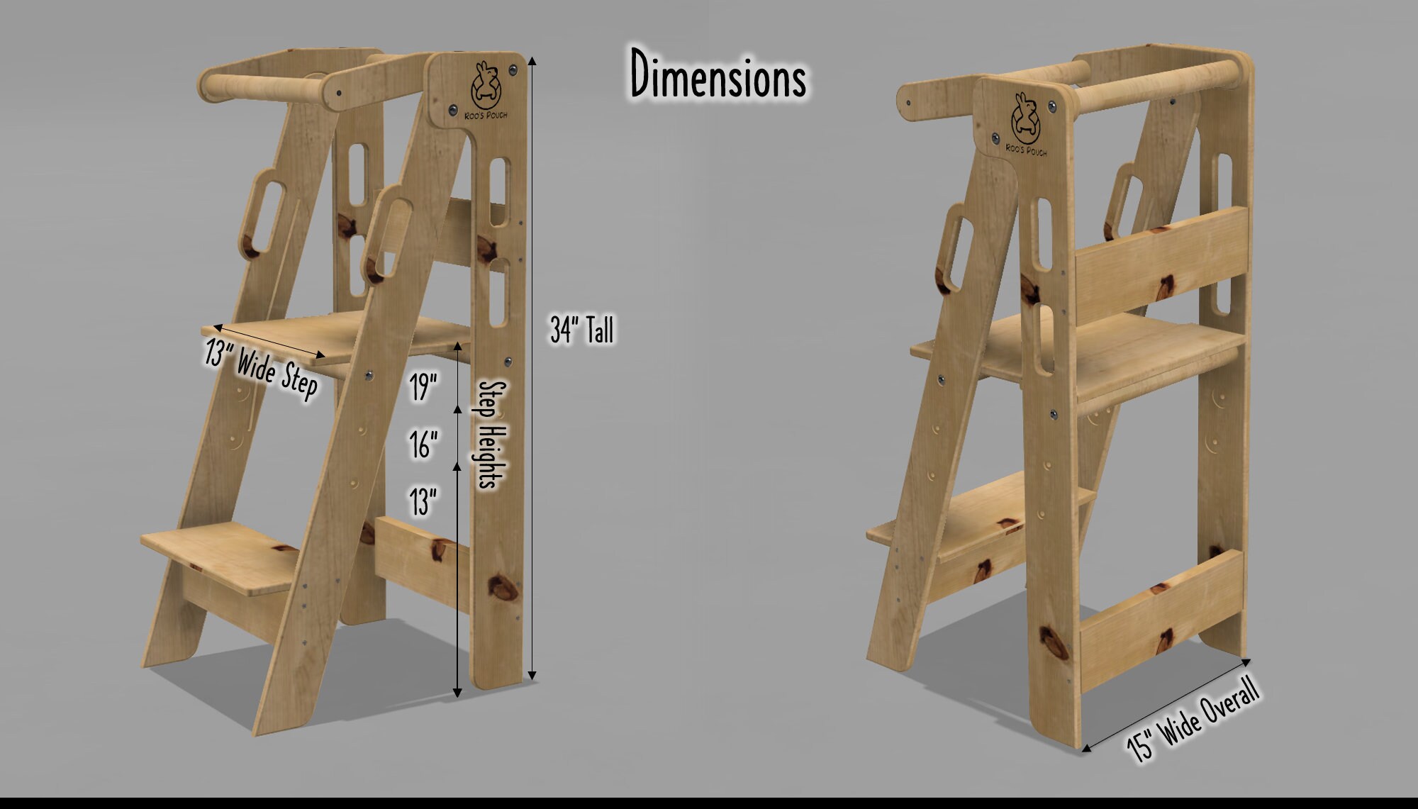 Adjustable Height Helper Tower Foldable Kitchen Tower Learning Tower ...