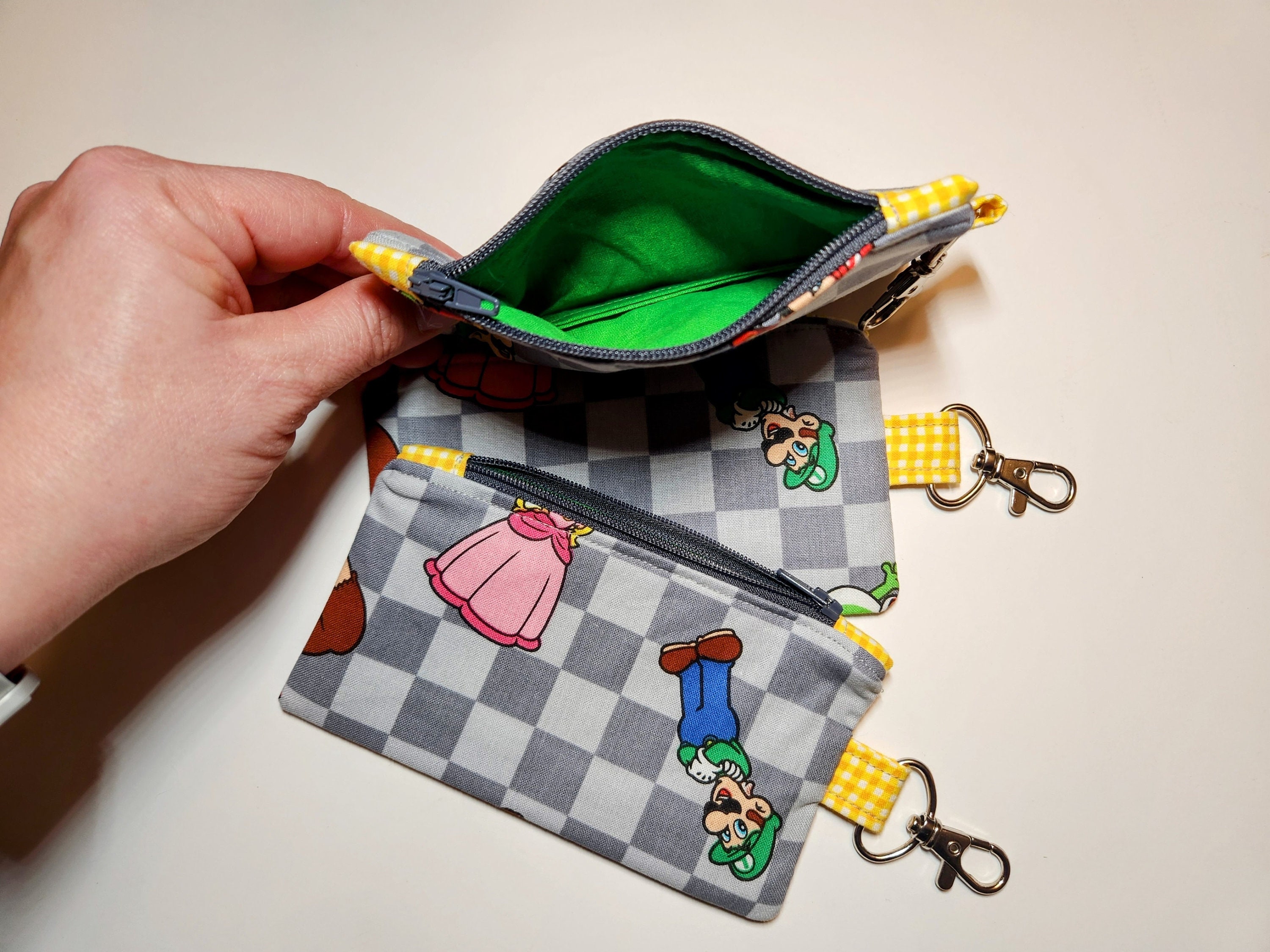 Super Mario Zippered Coin Purse With Lobster Clasp - Etsy