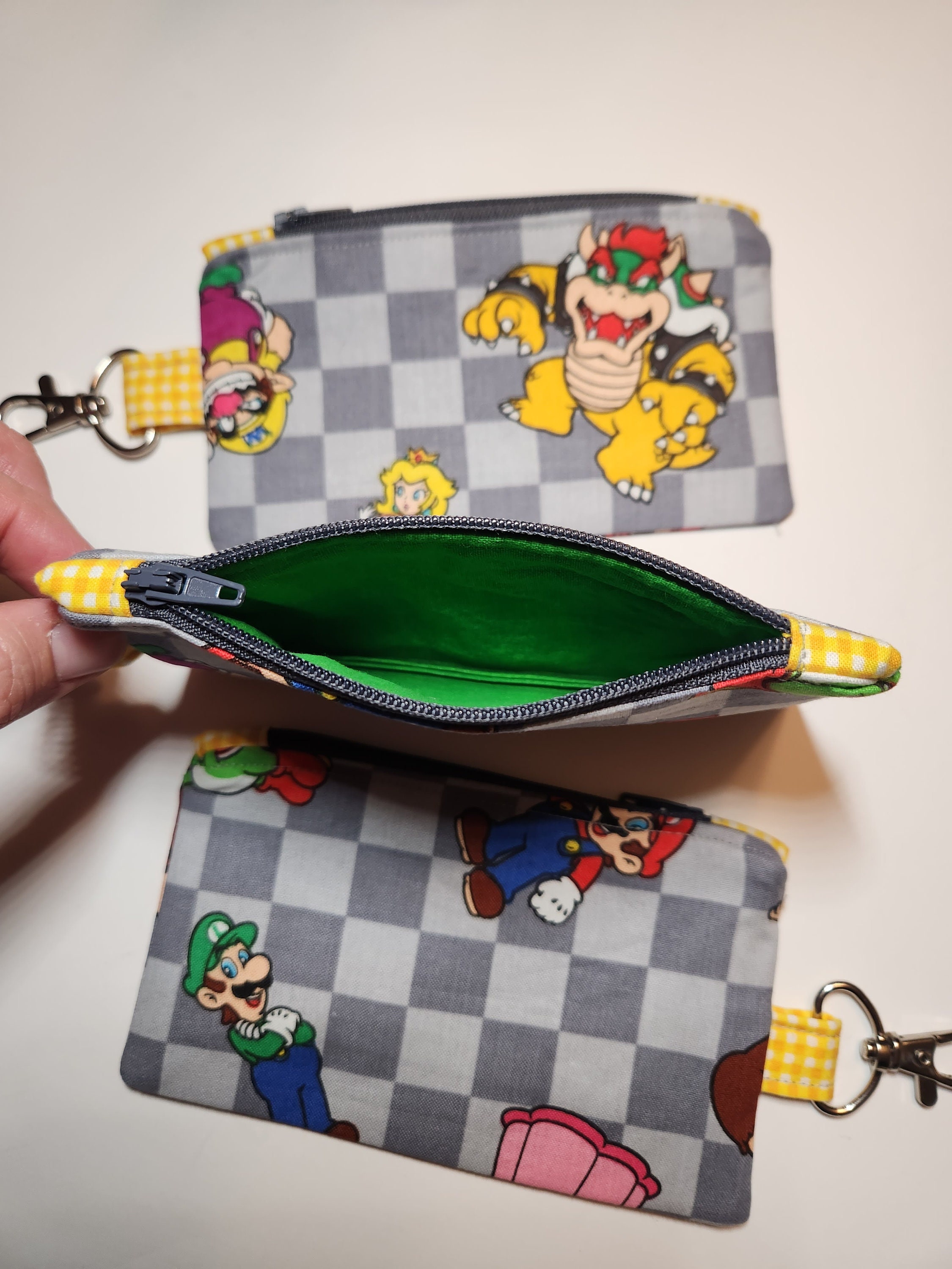 Super Mario Zippered Coin Purse With Lobster Clasp - Etsy