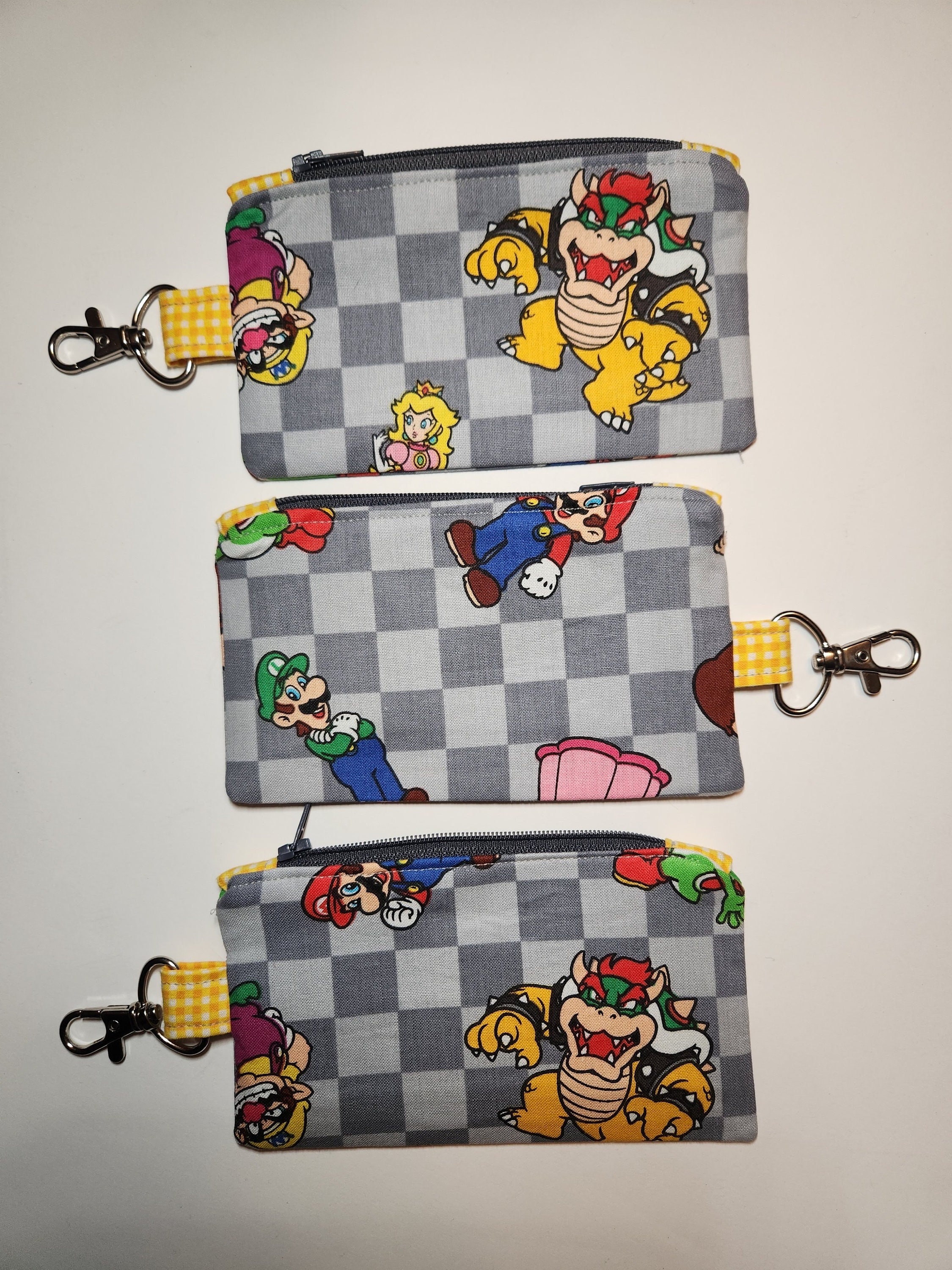 Super Mario Zippered Coin Purse With Lobster Clasp - Etsy