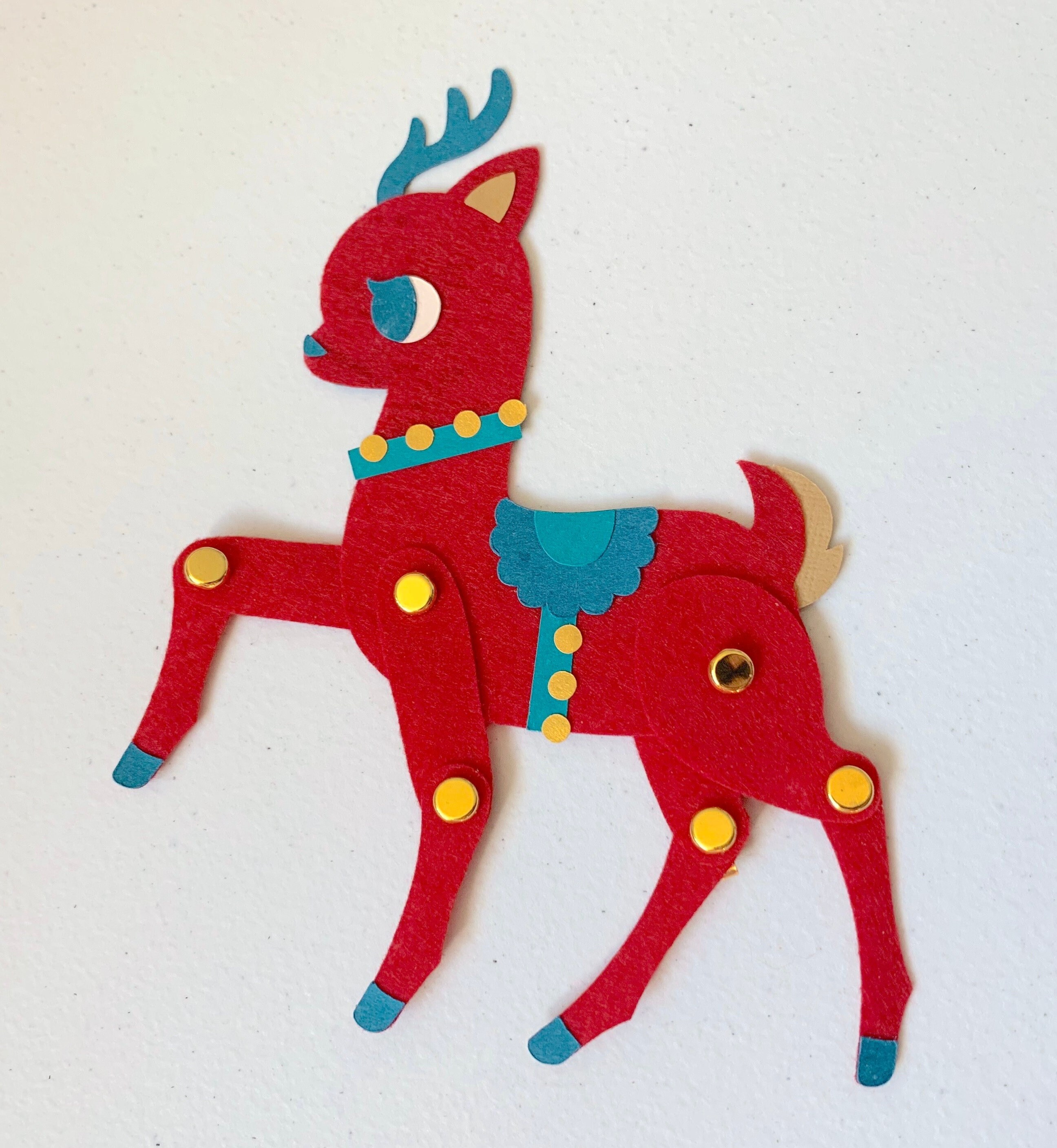 Posable Flocked Reindeer SVG | Reindeer SVG | Reindeer Articulated ...