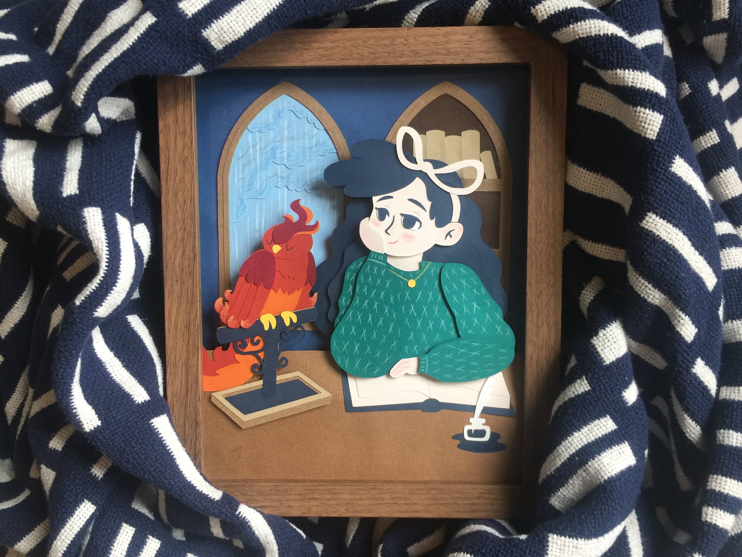 Book Lovers Shadow Box SVG | Book Nook Craft | Dark Academia Puzzle ...