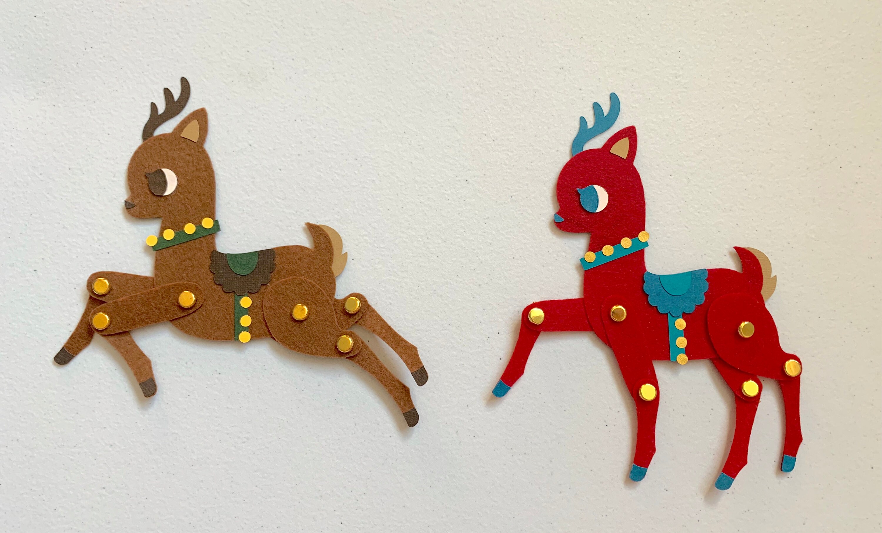 Posable Flocked Reindeer SVG | Reindeer SVG | Reindeer Articulated ...