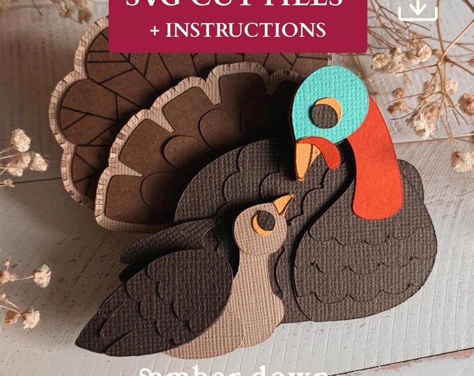 Turkey SVG Shadow Box | Thanksgiving Svg for Thanksgiving Decor DIY ...