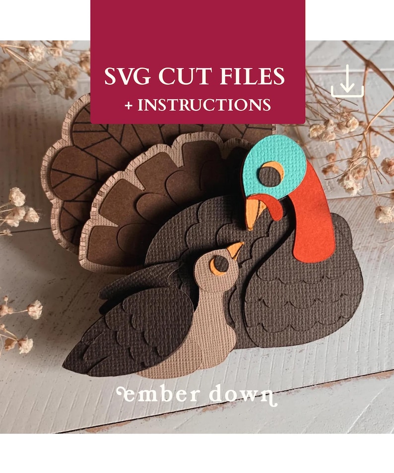 Turkey SVG Shadow Box | Thanksgiving Svg for Thanksgiving Decor DIY ...