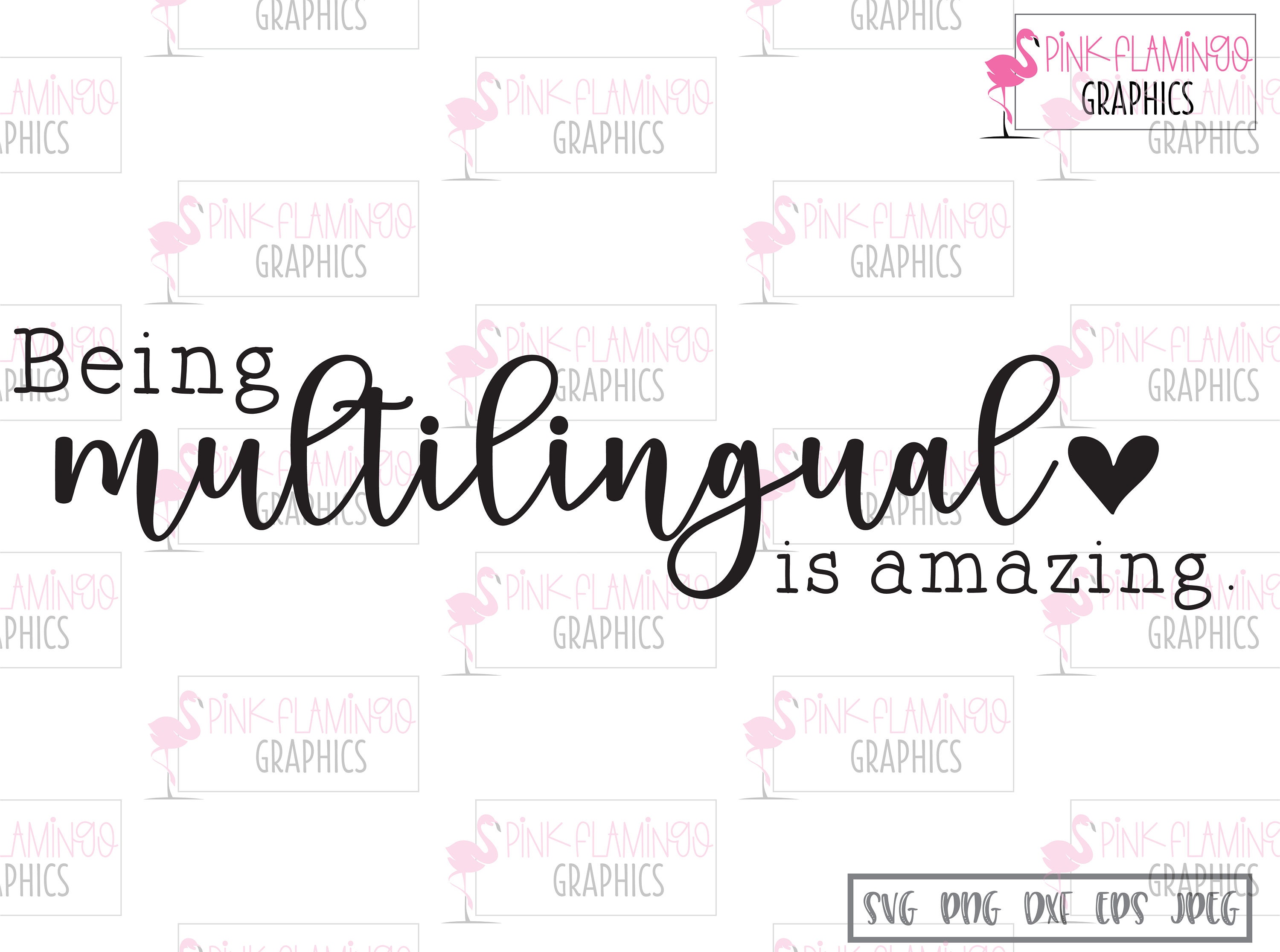 Being Multilingual is Amazing SVG, Being Multilingual is Amazing Cut File, Multilingual SVG, El ...
