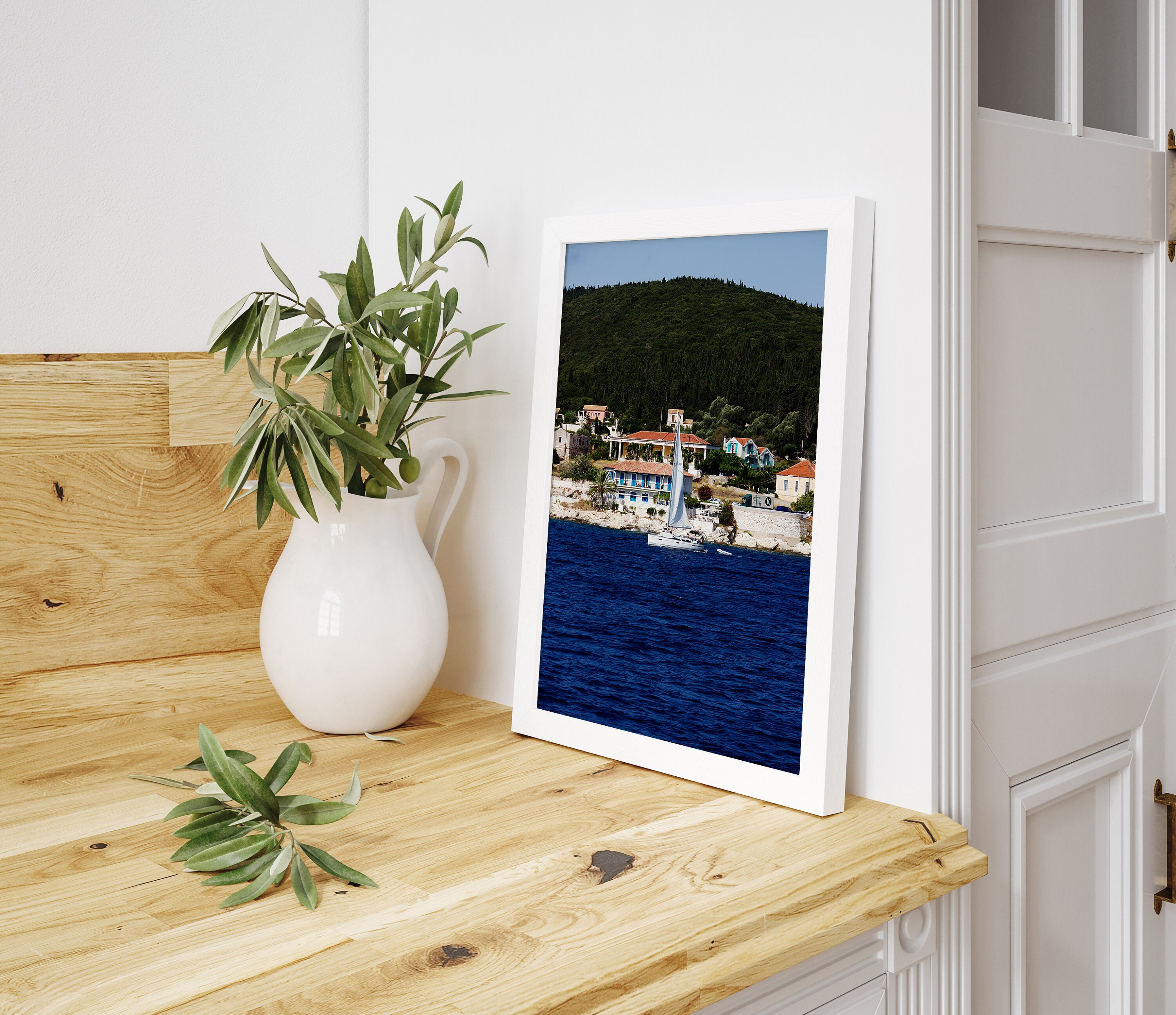 Old Money Aesthetic Print, Old Money Boat Poster, Blue Ocean Wall Art ...