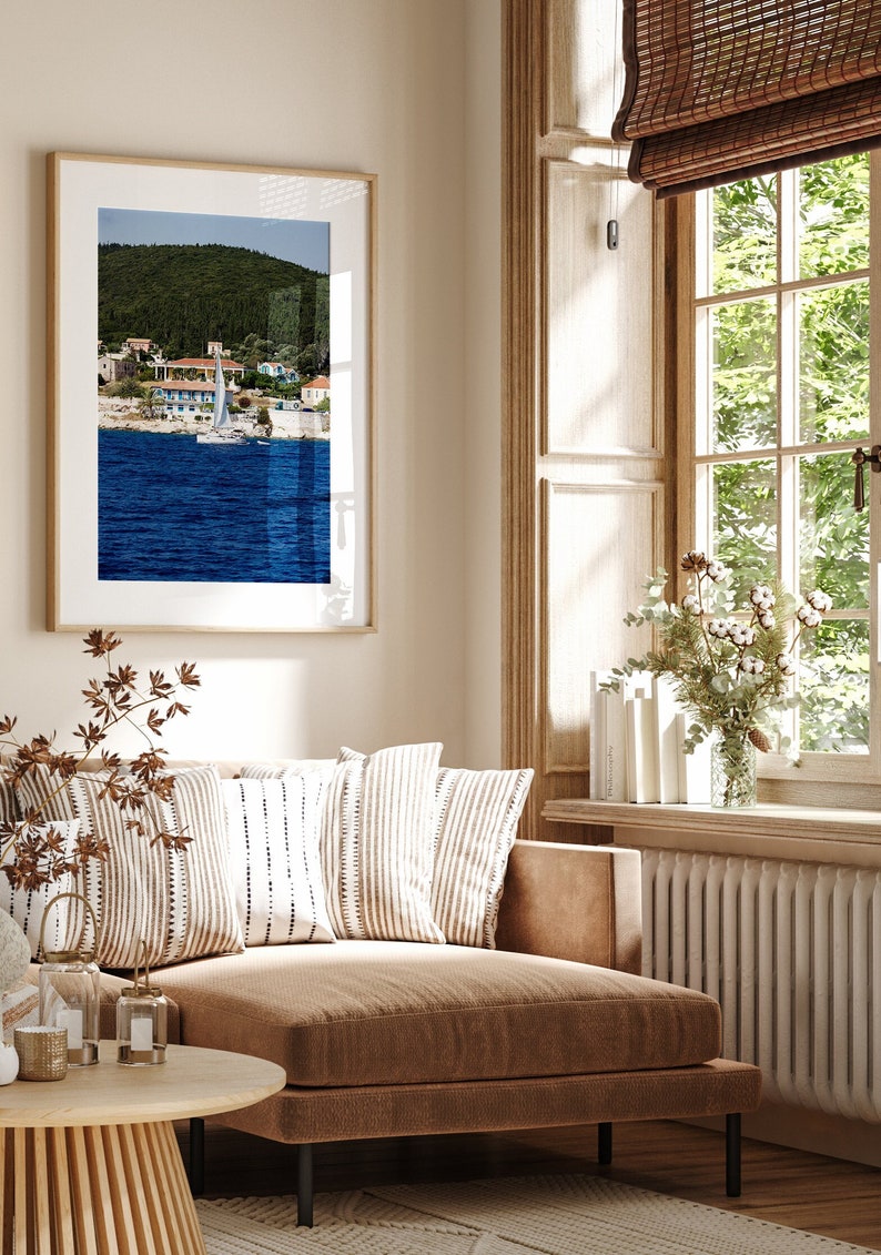 Old Money Aesthetic Print, Old Money Boat Poster, Blue Ocean Wall Art ...