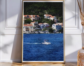 Old Money Aesthetic Print, Old Money Boat Poster, Blue Ocean Wall Art ...