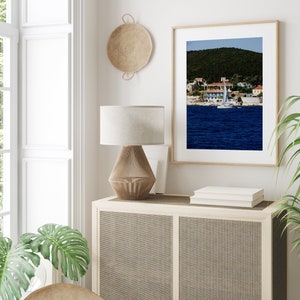 Old Money Aesthetic Print, Old Money Boat Poster, Blue Ocean Wall Art ...