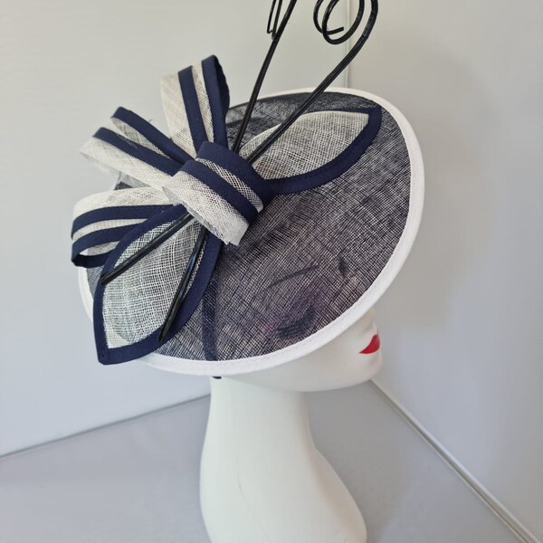 Navy Blue Fascinator - Etsy