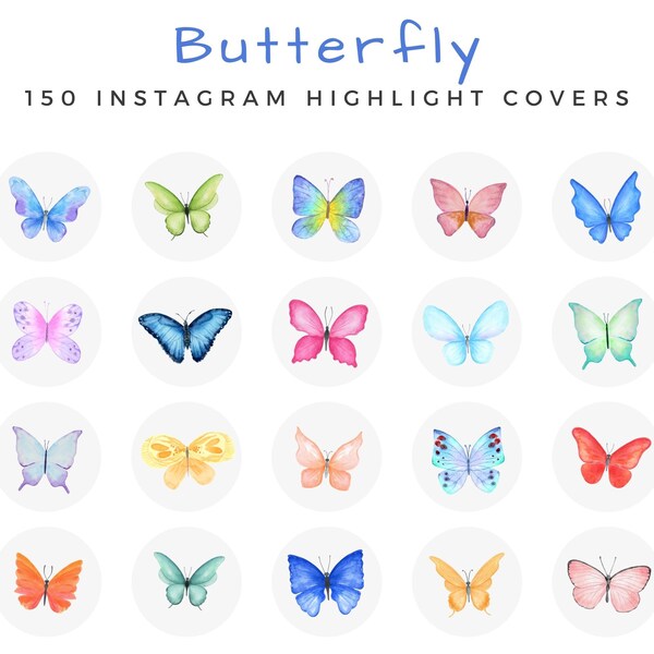 Blue Instagram Icons - Etsy