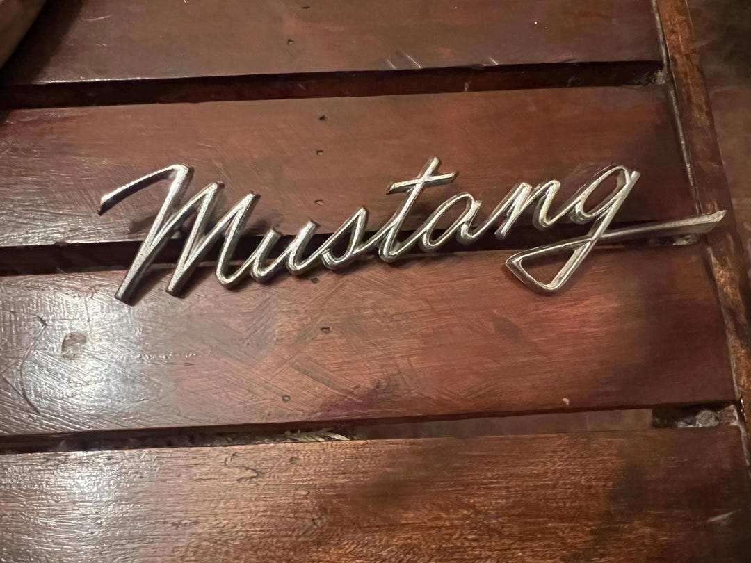 Ford Mustang Fender Script Chrome Emblem Metal, Late 60’s - Etsy