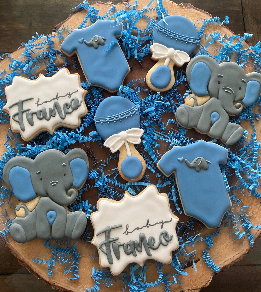 Baby Elephant Sugar Cookies - Etsy