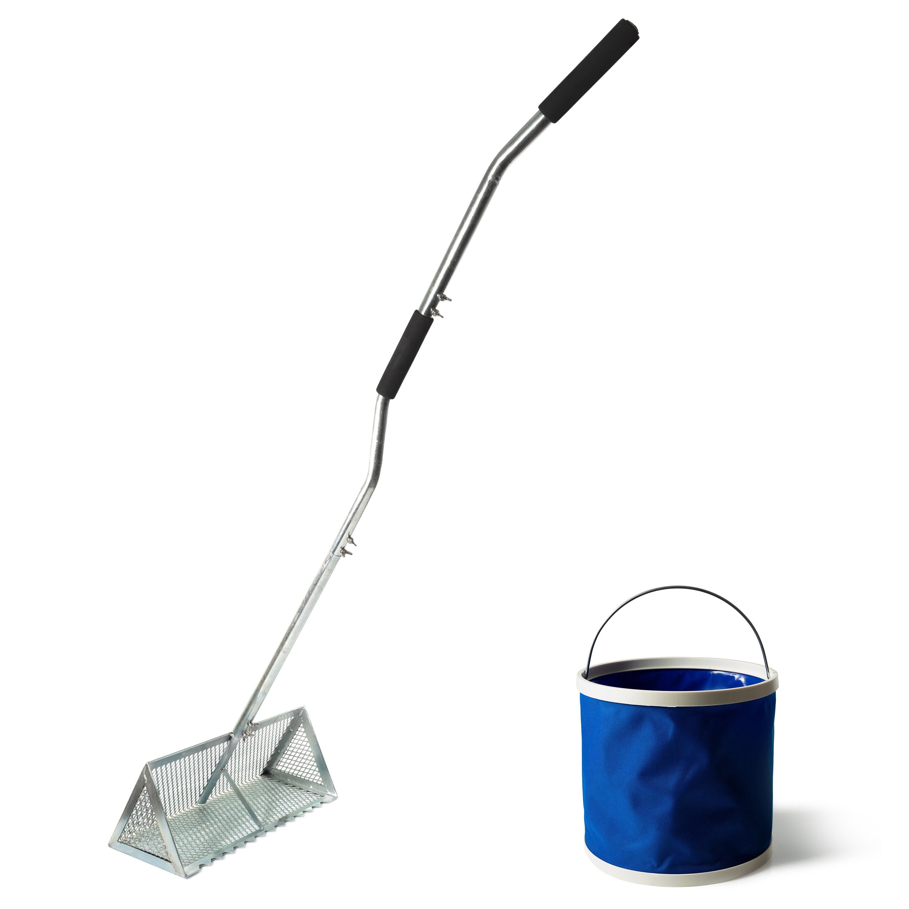 Flearaider Sand Flea Rake. Includes Collapsible Bucket. Collect ...