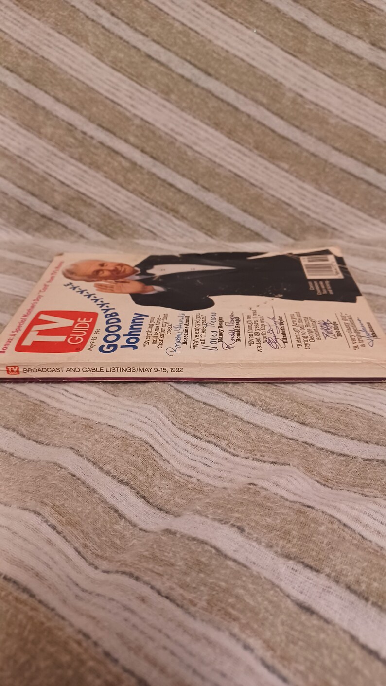 Vintage 1992 TV Guide/johnny Carson Retires - Etsy