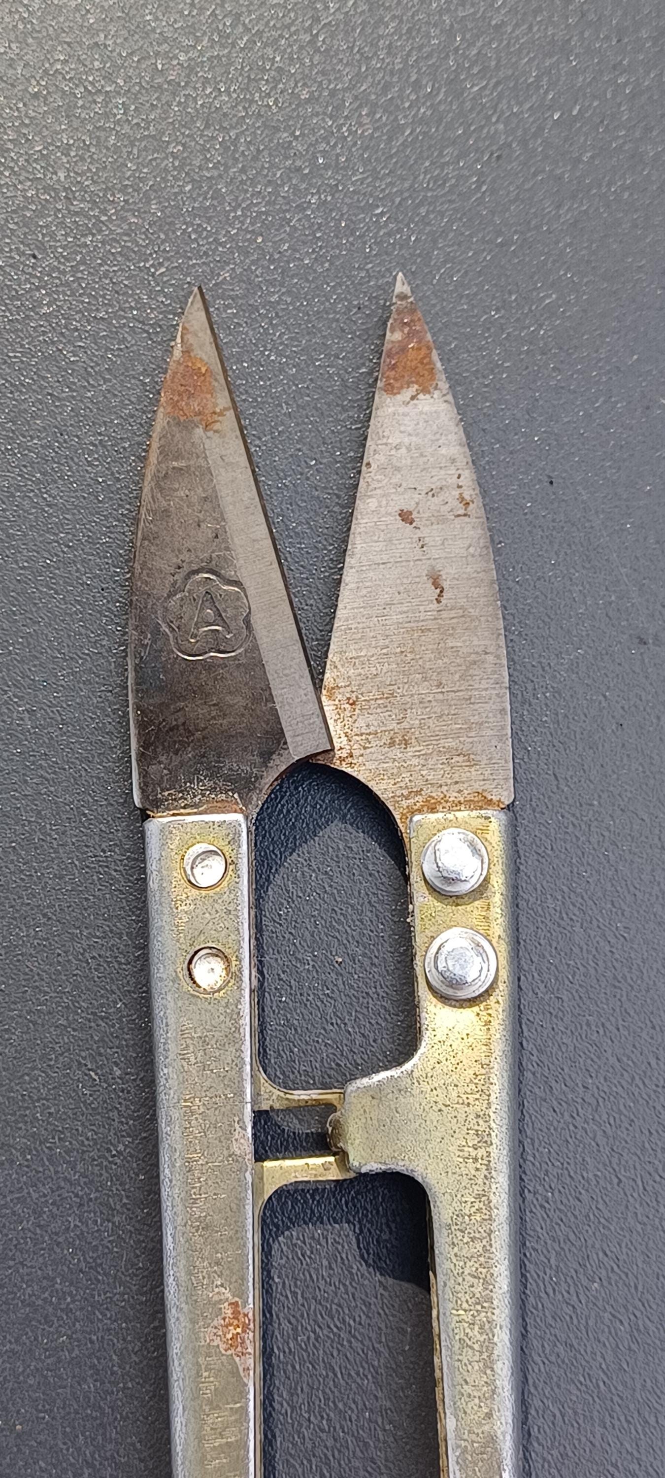 Vintage Spring-loaded Thread Snips | Sewing Embroidery Tool | Marked 