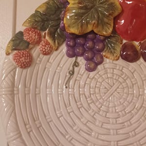Cornucopia Collection Style Eyes Fruit Vine Decorative Plate - Etsy