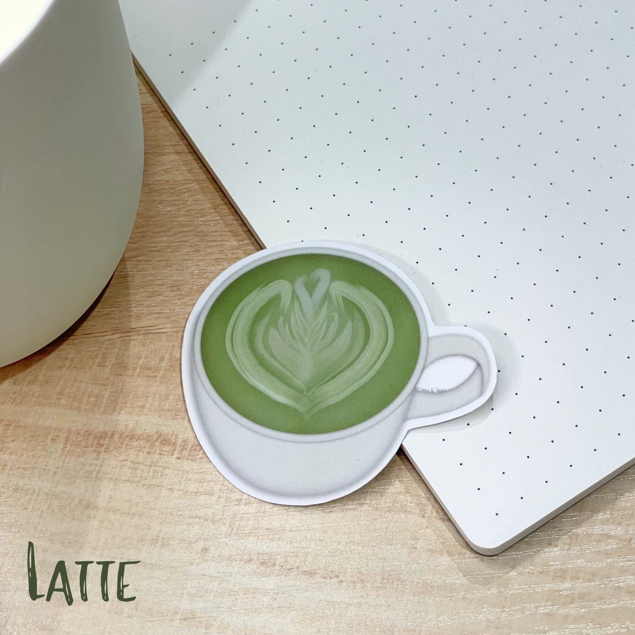 Matcha Green Tea Matte Vinyl Die Cut Stickers - Waterproof | High ...