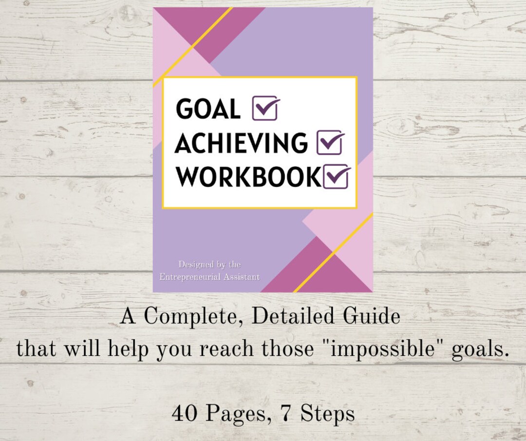 Goal Achieving Workbook/ Time Management Workbook/ Workbooks for Women ...